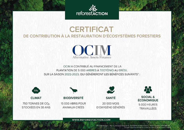 OCIM commits to the Rondônia Amazonian forest reforestation project in ...